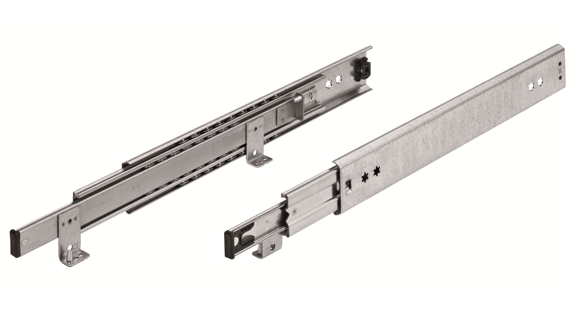 Telescopic slide over-extension 036 | up to 70 kg | insertion pins ...