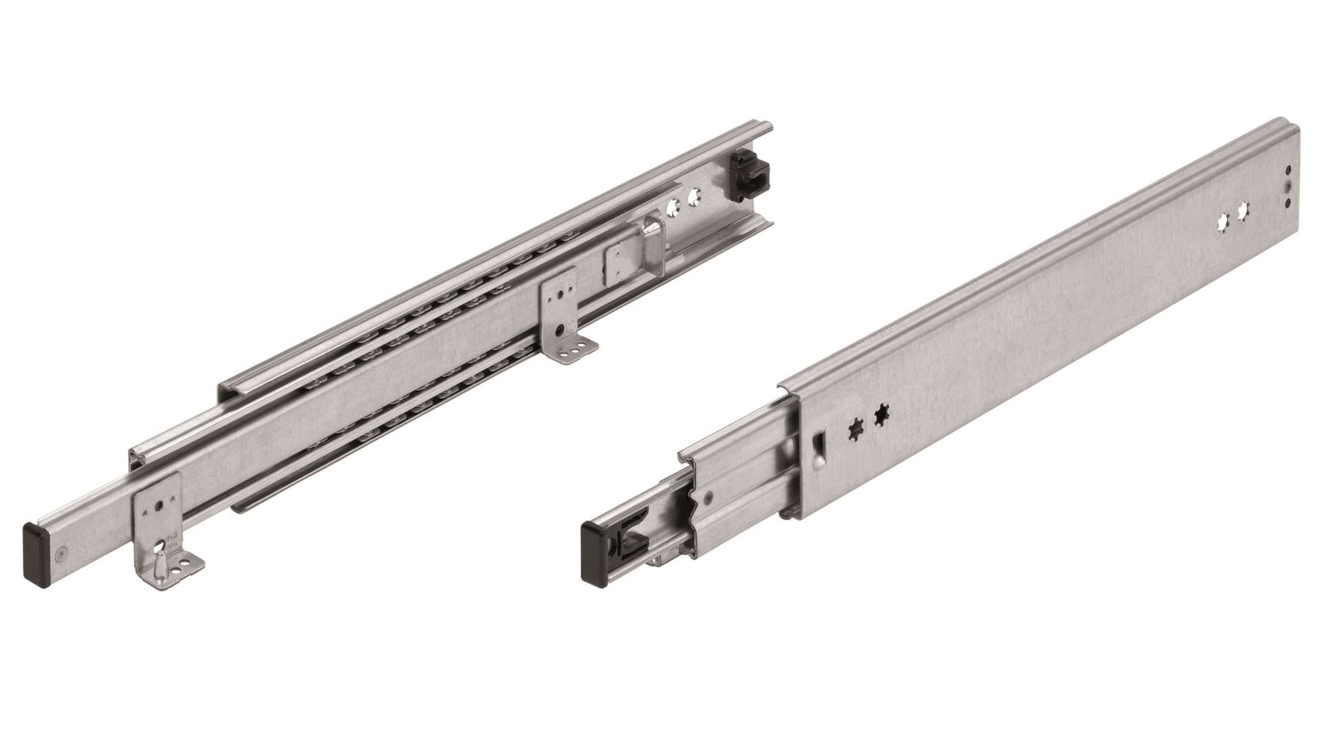 Telescopic slide over-extension 038 | up to 100 kg | insertion pins ...